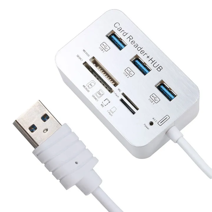 USB Hub Splitter 2.0 Card Reader Multi-function Adapter All-in-one SD ...