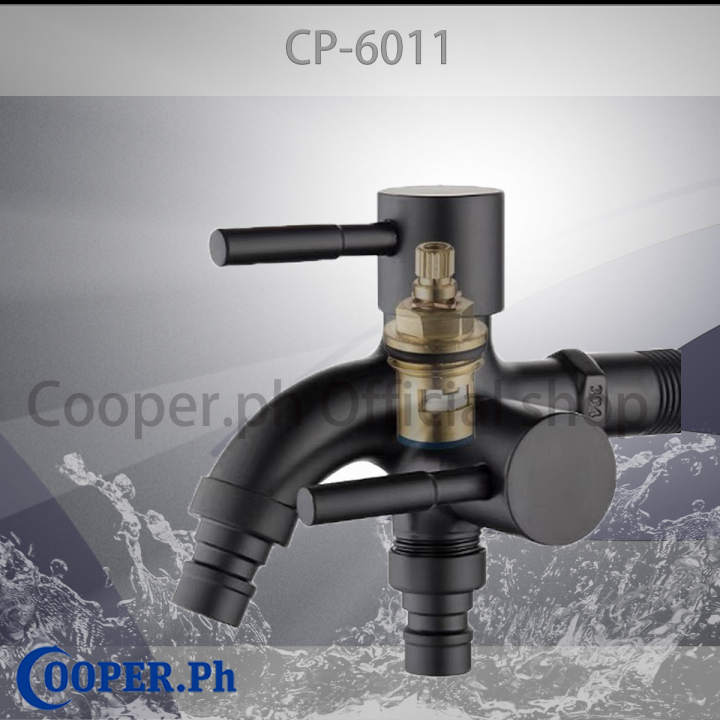 COOPER.PH Stainless Steel SUS304 Black Two Way Faucet Dual Function Tap ...