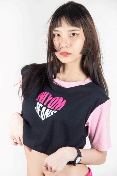 Niyom Jeans : รุ่น SM-3B เสื้อครอป | Lazada.co.th