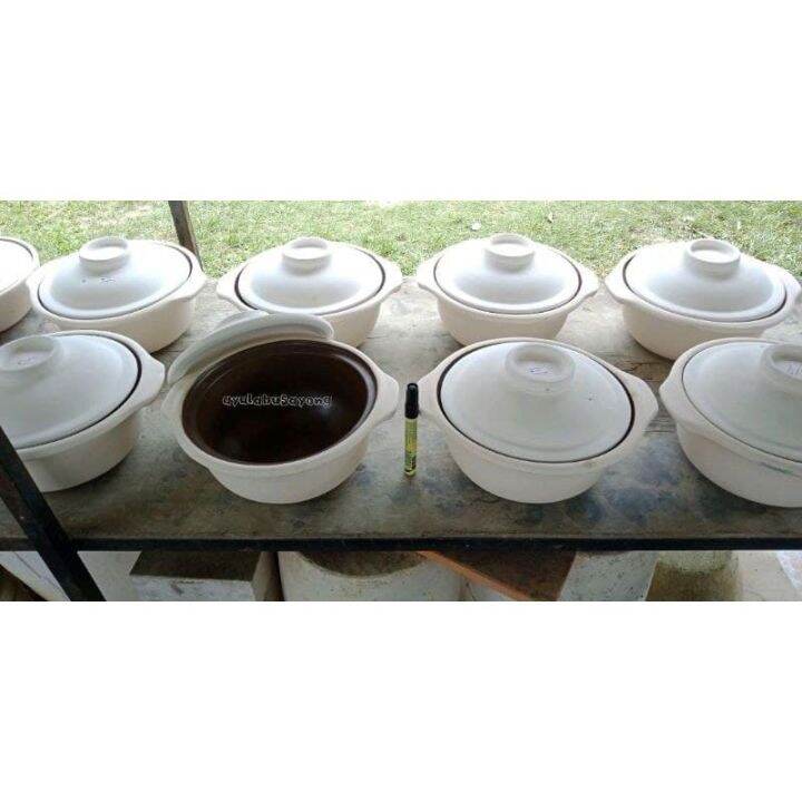 Periuk Tanah Claypot Penutup Kaca (Kod 402) Tahan Lasak Periuk Tanah ...