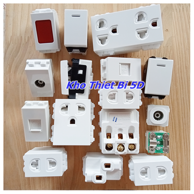 Hạt công tắc, Ổ cắm, Ổ Tivvi, Ổ mạng lan, Đèn báo SINO Vanlock S18CC ...