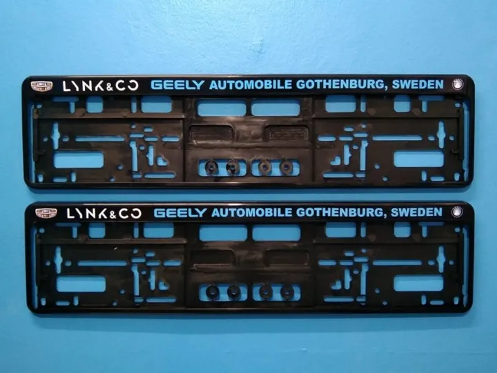 EURODECALS Euroframes European Euro EU UK License plate frame GEELY ...