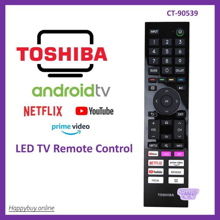 Toshiba Android Smart TV Remote Control CT-90539 Toshiba TV Remote ...