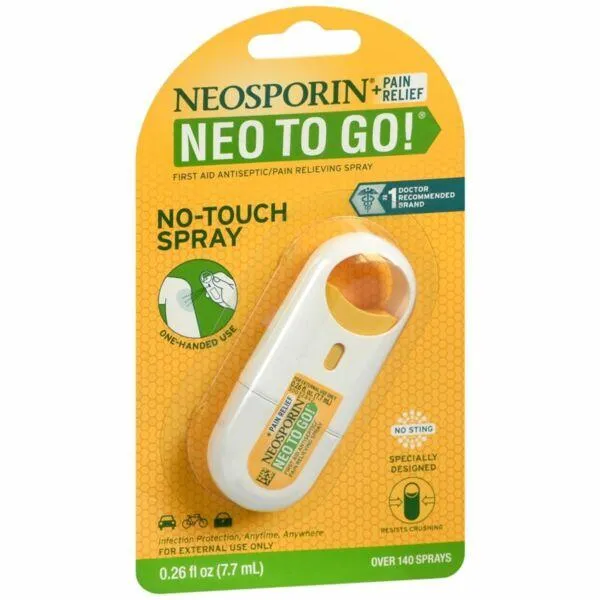 Neosporin Neo To Go! No Touch Spray First Aid Antiseptic Pain Relieving ...