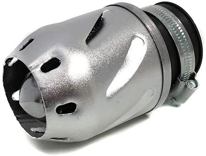 Universal Bullet Shape Air Filter for Motorcycle (35-42mm) Silver ...