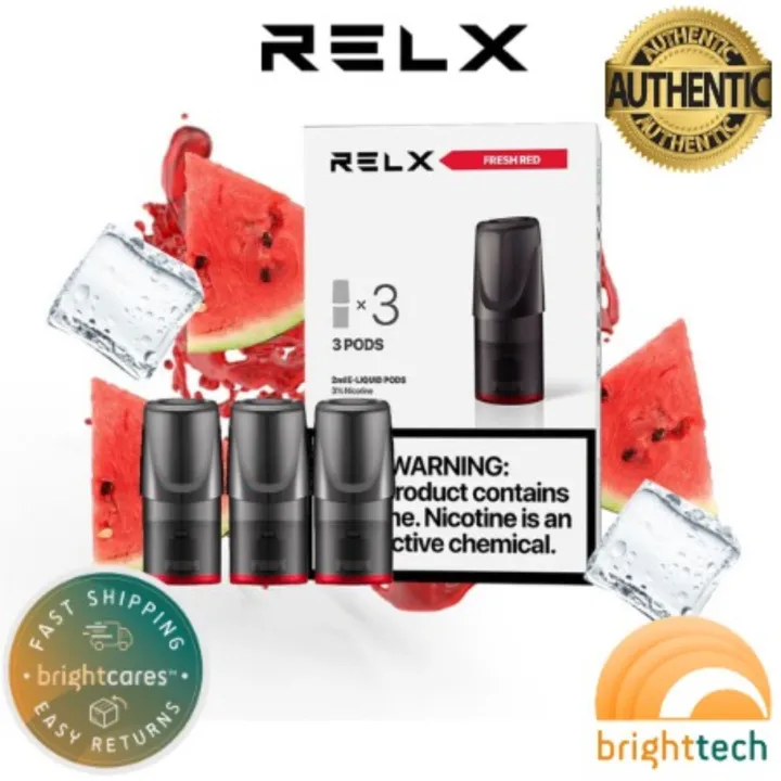 RELX Classic Pods Fresh Red (Watermelon) Pack of 3 - Original w/ QR ...