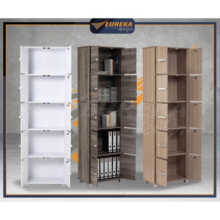 EUREKA DIY 10 Door Storage Cabinet Box Lock Wood / Almari Kabinet ...