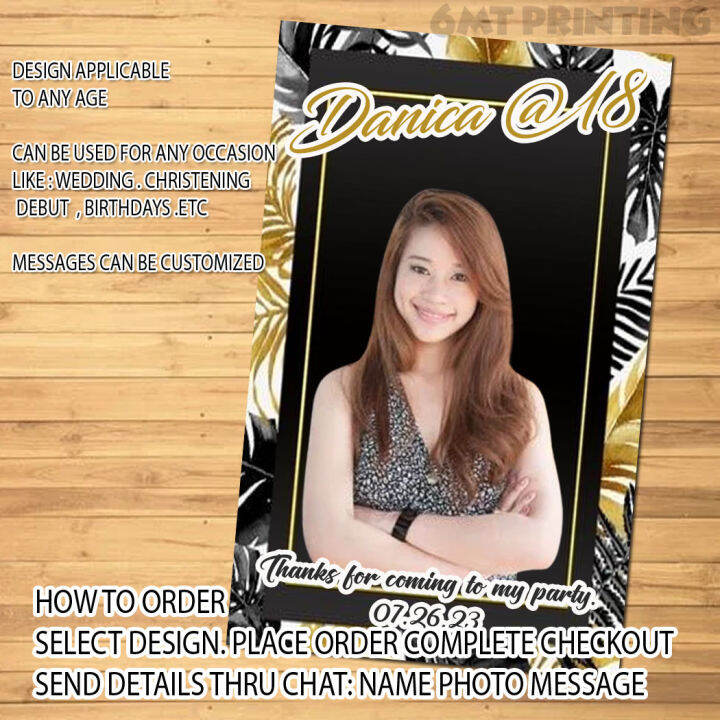 ATM SIZE Gold Black Silver Theme Personalized Ref Magnet Giveaway ...