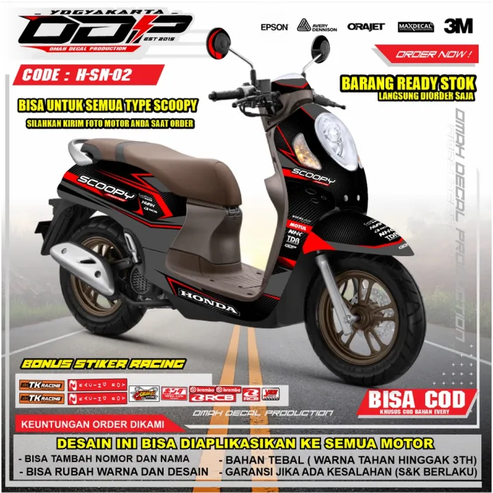 VARIASI aksesoris decal ALL NEW honda scoopy full body dekal stiker ...