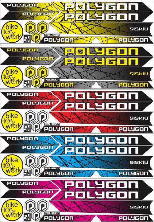 DECAL STRIPING SEPEDA POLYGON SISKIU BIKE STICKER UKURAN JUMBO STICKER ...