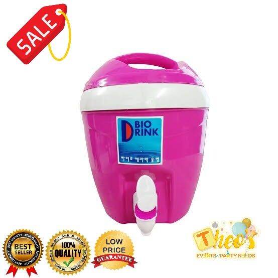 Insulated 3L Bio Drink Water Jug with handle, faucet and grip cover ...