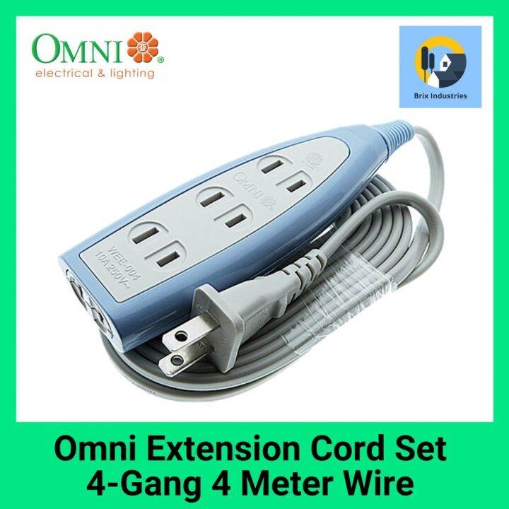 Omni Extension Cord Set 4 Gang 4 Meter Wire WEE-004-PK WEE004PK | Lazada PH