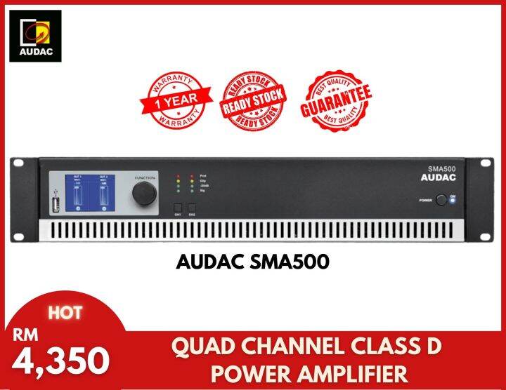 AUDAC SMA500 WaveDynamics™ Quad Channel Class D Power Amplifier with ...