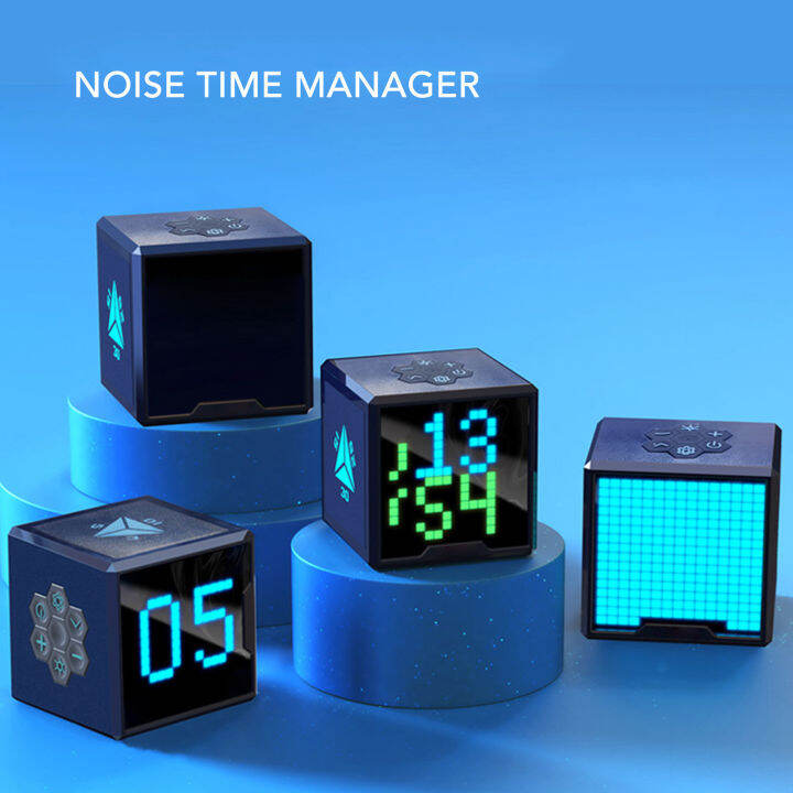 RGB Digital Alarm Clock Pixel Art Alarm Clock Flip Induction ...