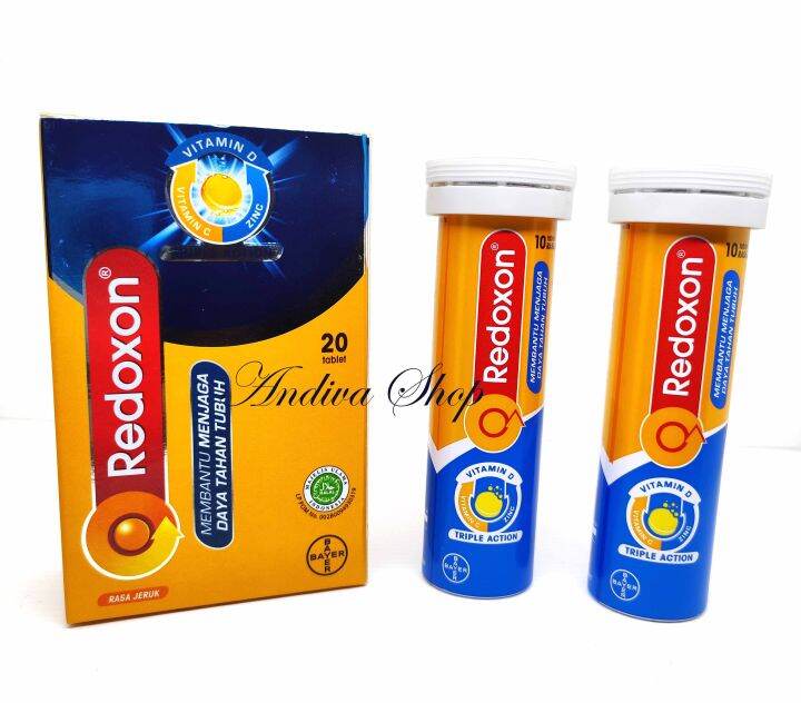 Redoxon Isi 20 Tablet Vitamin dan Suplemen Menjaga Daya Tahan Tubuh ...