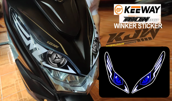 Winker Decal For Keeway Icon 110 Blue Dragon Eyes | Lazada PH