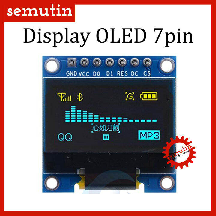 Modul Display OLED 7pin 128x64 0.96 Inch SPI IIC LCD Arduino | Lazada ...
