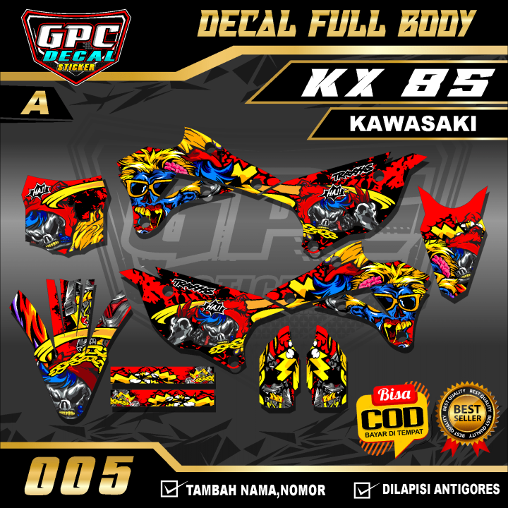 DECAL KX 85 Sticker FULL BODY-Variasi Stiker Striping Variasi GPC ...