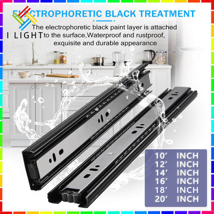 Manila Local 2 Pieces Soft Close Drawer Guide ,Three-section Track ...