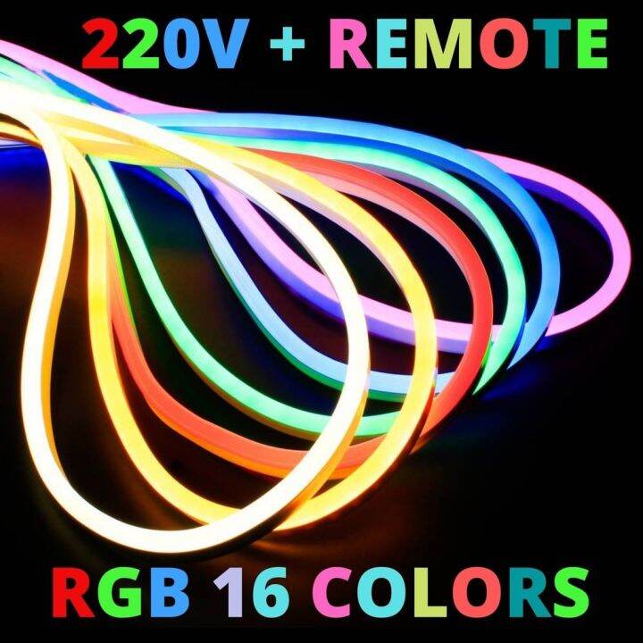 Kaizen RGB 16 Colors LED Neon Light 220V 10mm with Remote Control ...