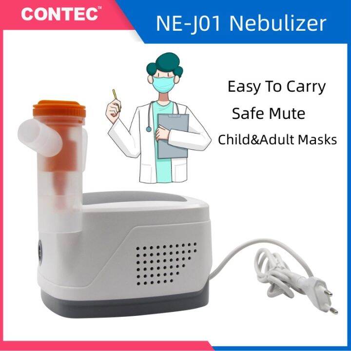 CONTEC NE-J01 Compressor Nebulizer Portable Handheld Compression Mesh Ultrasonic Machine Adult ...