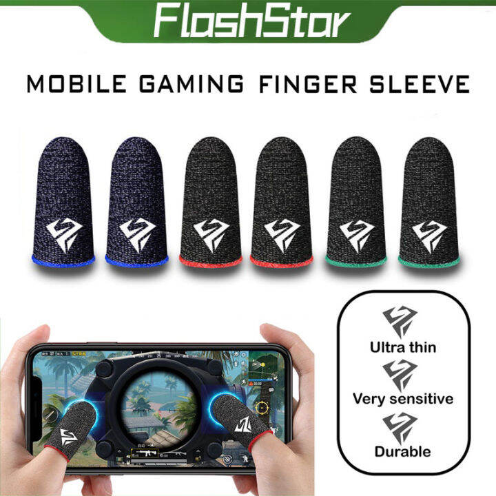 1 Pair Mobile Game Finger Sleeve Gaming Sweatproof Gloves Mobile Finger ...