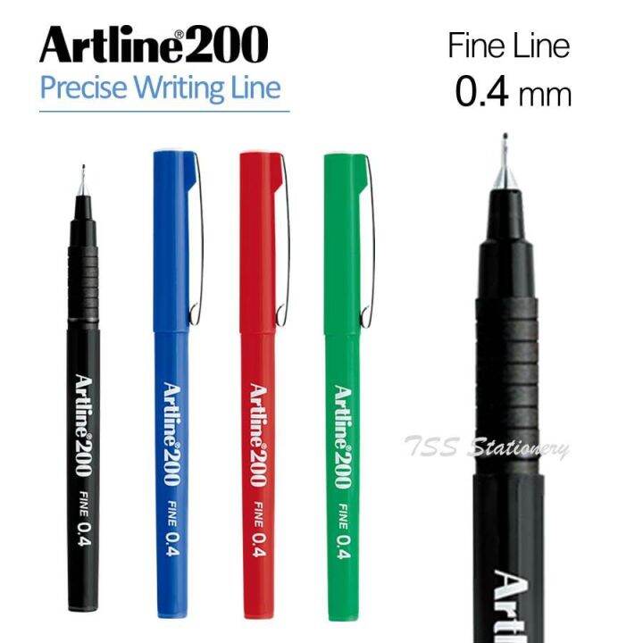 ARTLINE 200 Fineliner Pen 0.4mm | General Writing Fine Tips ( Black ...