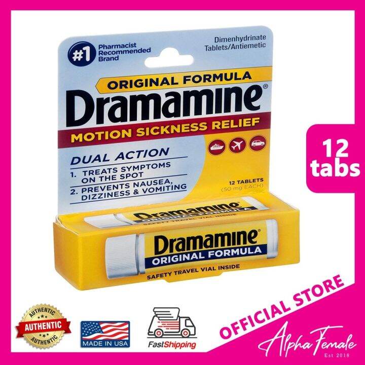 Dramamine Motion Sickness Relief Original Formula Travel Size baby ...