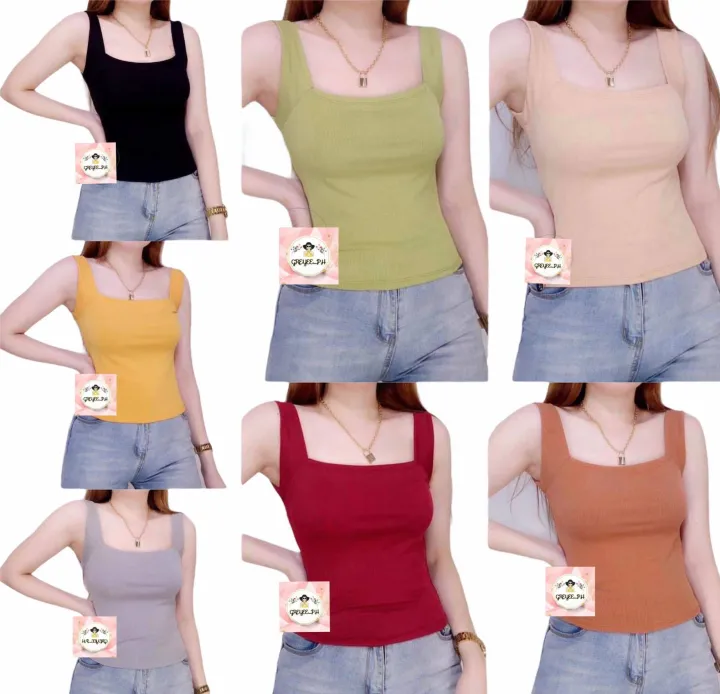 AMBER SQUARE TOP SLEEVELESS | Lazada PH