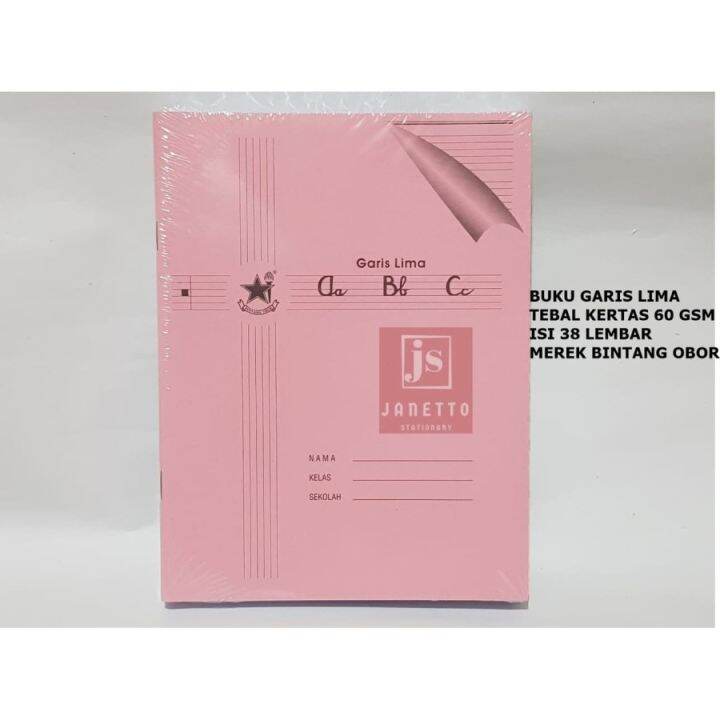 Buku Tulis Garis Lima ( Bintang Obor ) harga per buku | Lazada Indonesia