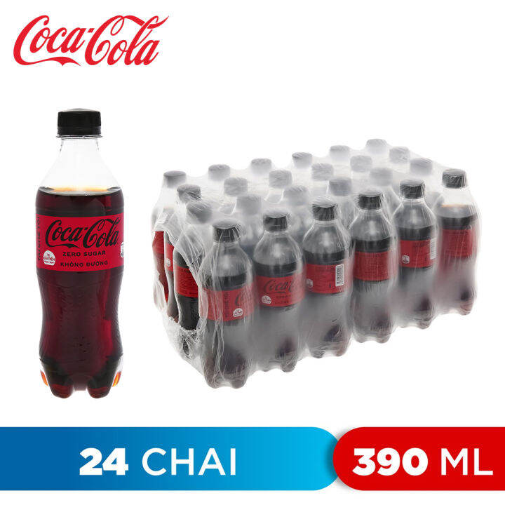 THÙNG 24 CHAI NƯỚC NGỌT KHÔNG ĐƯỜNG ZERO SUGAR COCA COLA 390ML | Lazada.vn