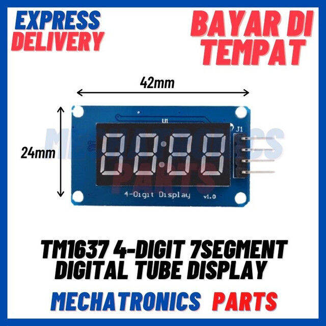 ELC[DSP-0088] TM1637 4-DIGIT 7SEGMENT DIGITAL TUBE DISPLAY MODULE ...