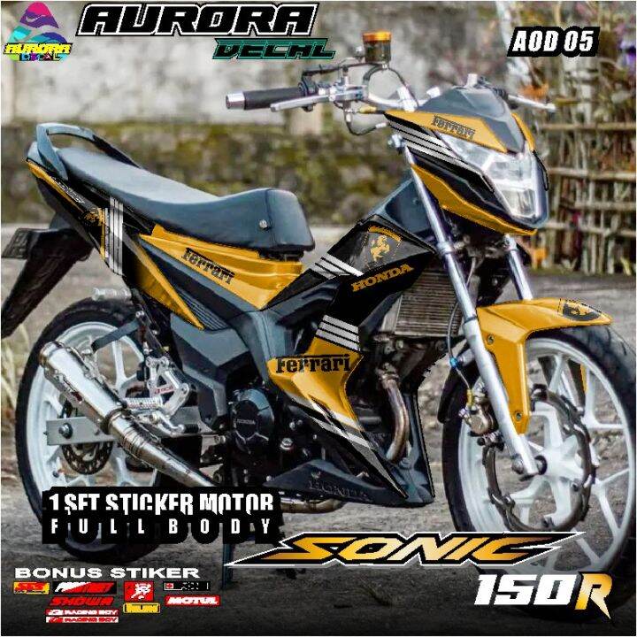 Decal Dekal Sticker Stiker SONIC 150 R FULLBODY HONDA SONIC 150R (2017 ...