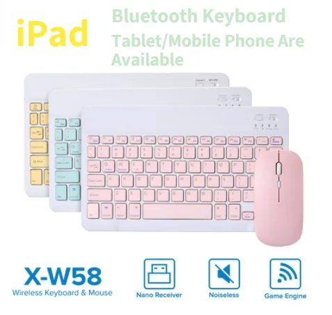 10 "LED Bluetooth color wireless keyboard language is suitable for PUGB ...