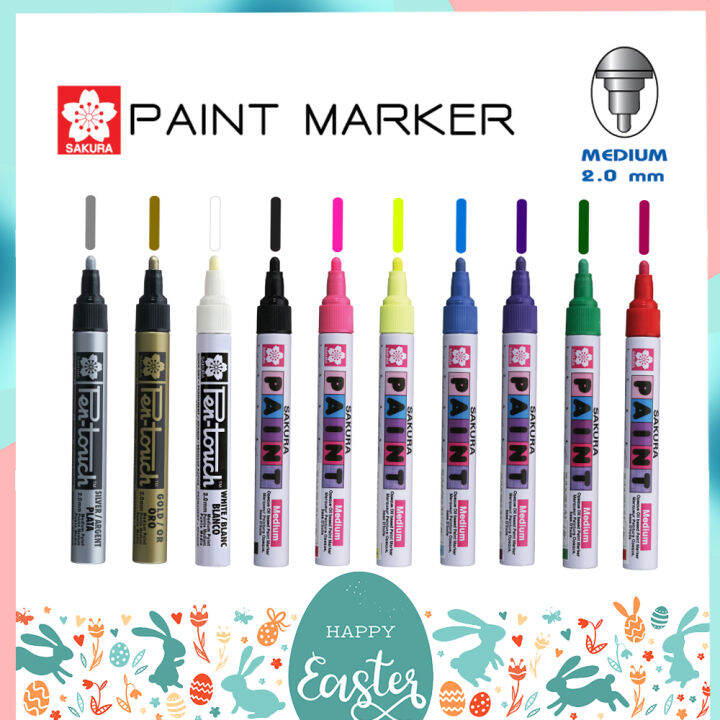 ปากกาเพ้นท์ SAKURA PAINT MARKER ขนาด 1.0 & 2.0 MM สำหรับอุตสาหกรรม ...