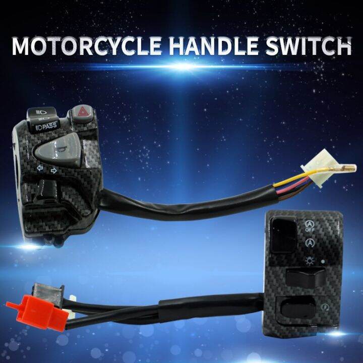 Carbon 7/8 "22Mm Motorcycle Steering Switches Assembly For Msm Nmax ...