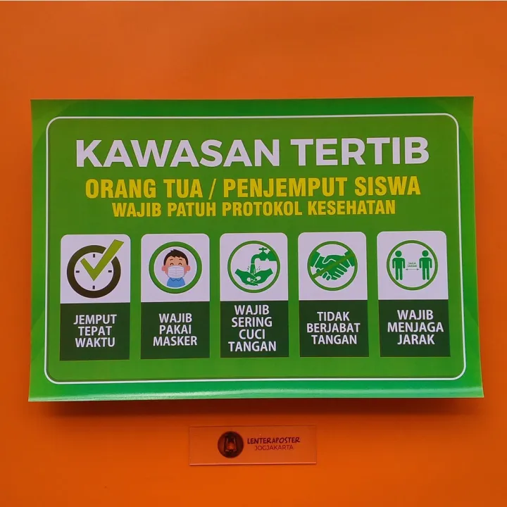 Poster Kawasan Tertib Untuk Sekolah, Poster Prokes | Lazada Indonesia