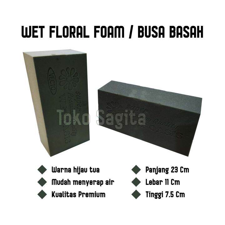 Busa bunga basah / Wet Floral Foam / Oasis basah / Busa tanaman hidup ...