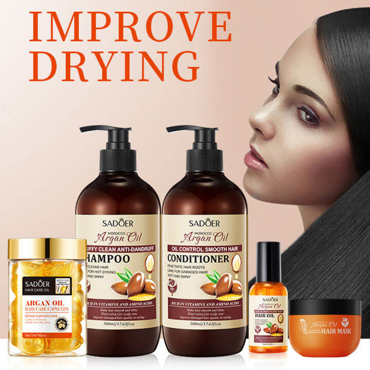 ROREC SADOER Morocco Argan Oil Hair Care Series Fluffy Clean Anti-Dandruff Refreshing ...