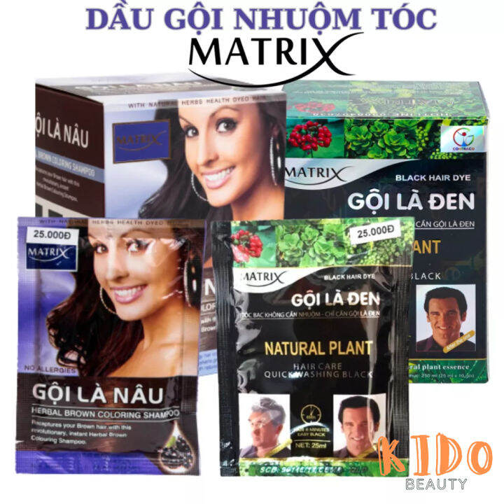 Dầu Gội Nhuộm Tóc Gội Là Nâu, Gội Là Đen MATRIX Herbal Brown Coloring ...