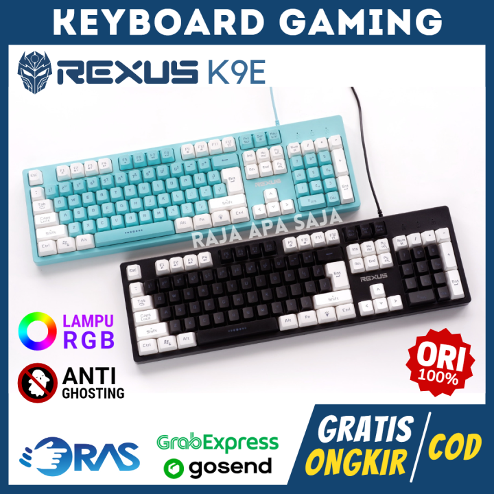 Keyboard Gaming Mechanical Rexus RGB - Keybord Kiboard PC Laptop Komputer Kabel USB Mekanik ...