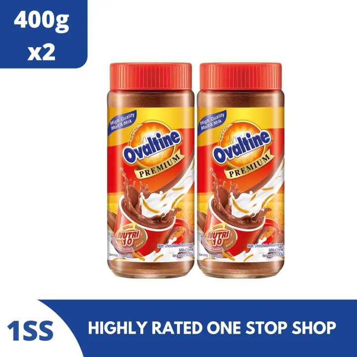 Ovaltine Premium Malt Chocolate Powdered Drink 400g, Set of 2 | Lazada PH