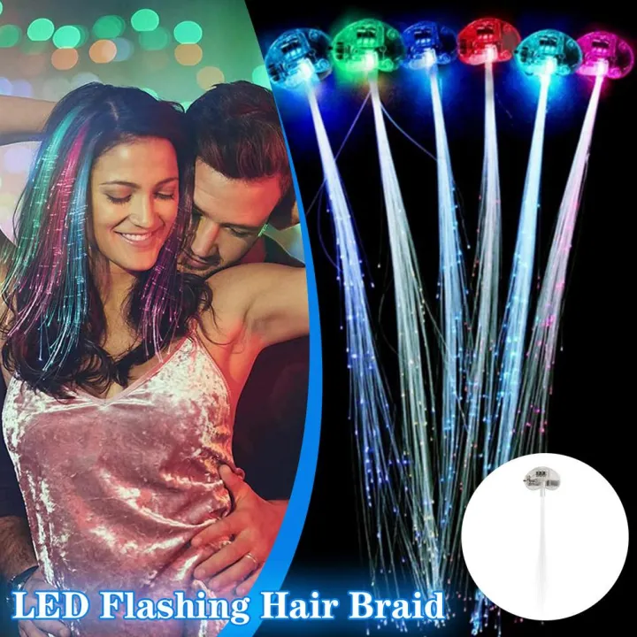 Colorful Luminous Hairpin Braids Flash Headdress Children's Toys Props ...