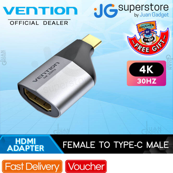 Vention USB Type-C to HDMI 1.4 Adapter 4K/30Hz with Radian Design, LT8711HE Chip, and Gold ...
