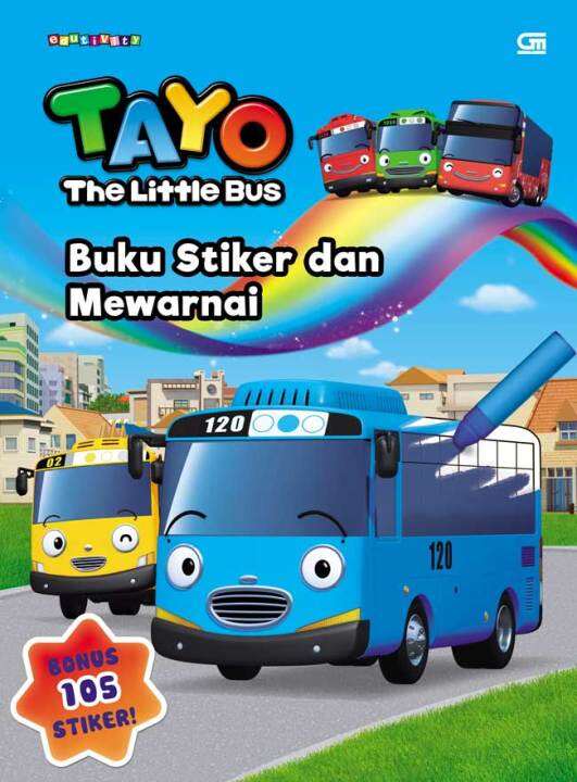 TAYO THE LITTLE BUS: BUKU STIKER DAN MEWARNAI | Lazada Indonesia