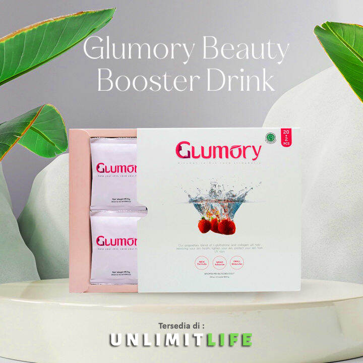 GLUMORY BEAUTY DRINK Original 1 Box Isi 20 Sachet Minuman Kecantikan ...
