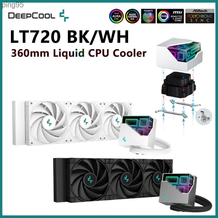 DeepCool LT720 360mm CPU Liquid Water Cooling Integrated CPU Cooler ...