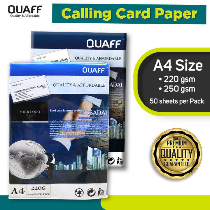 Quali-Products - A4 Size QUAFF Double-sided Matte Calling Card Paper ...