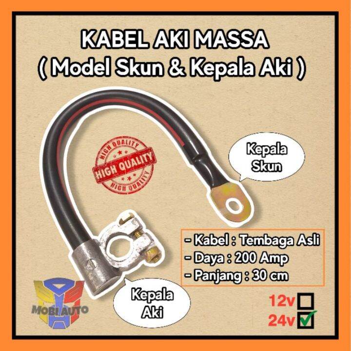 Kabel Aki Massa Model Kepala Aki Dan Skun Untuk Truk Dan Fuso 24 Volt | Lazada Indonesia