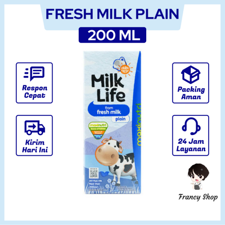 Milk Life UHT Susu Segar Plain 200 ml | Lazada Indonesia